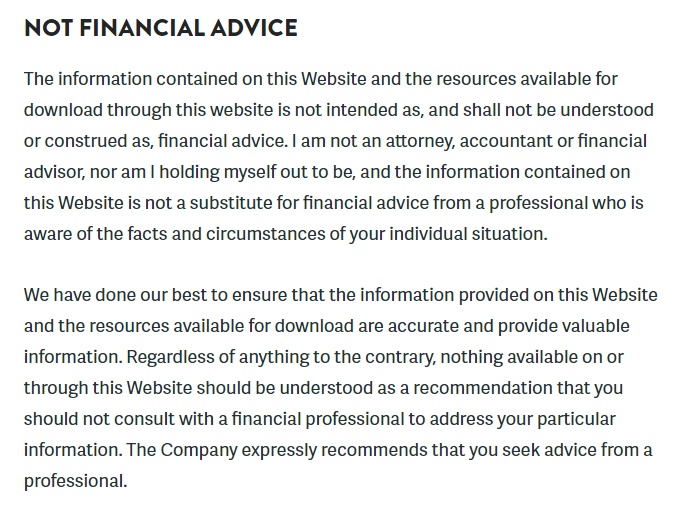 Investment Disclaimers – The Best Free Disclaimer Template! Investment Disclaimers – The Best Free Disclaimer Template!